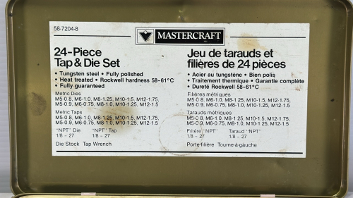 Mastercraft Tap & Die Set