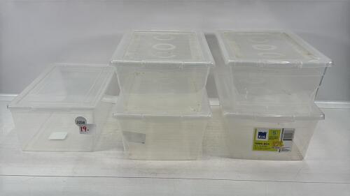 (5) 6L OMNI BOXES WITH LIDS