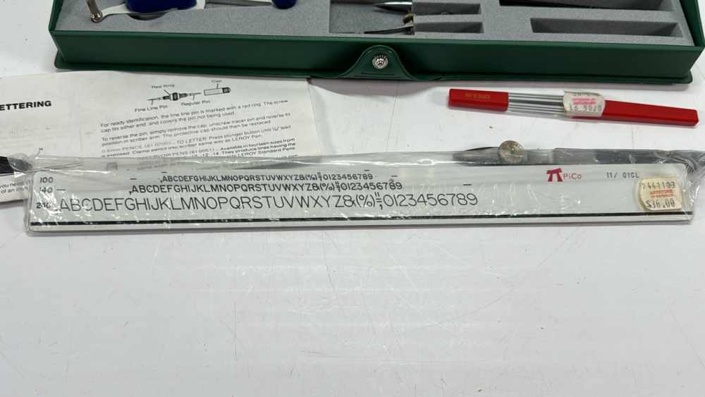 Leroy Lettering Set in Case