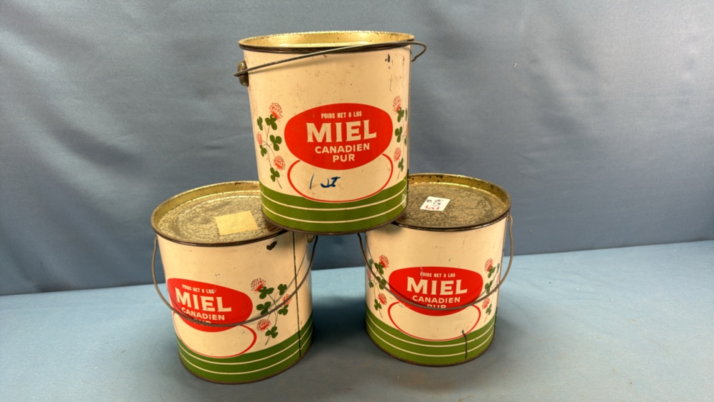 3 -8lb Honey Pails -See Notes