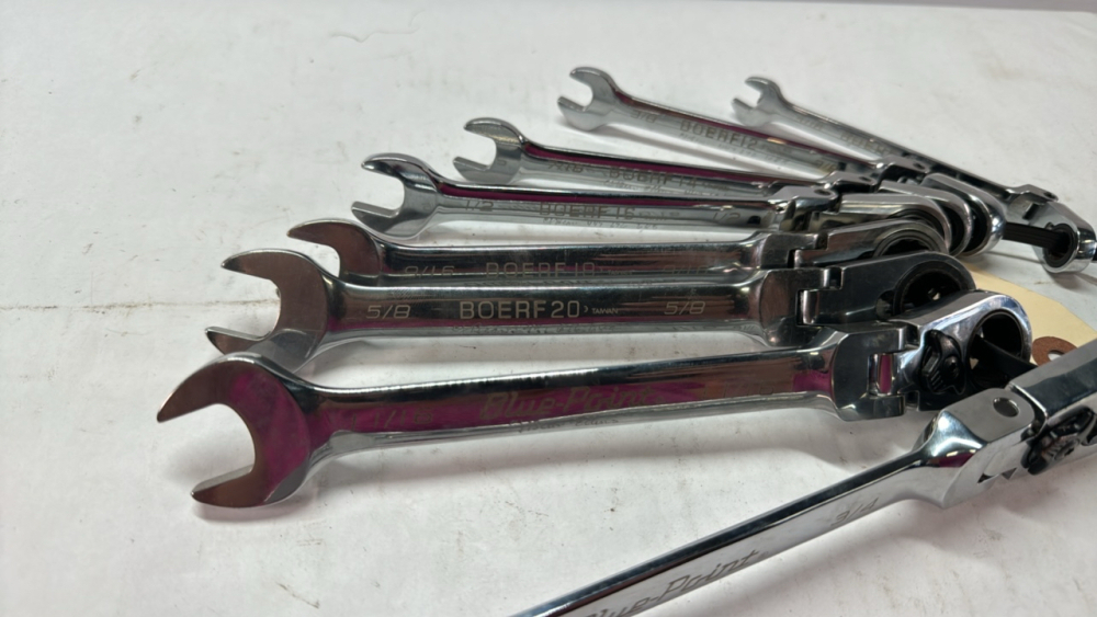Blue-Point 8 Piece SAE Flex Head Ratchet Wrenches