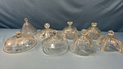 8 Assorted Glass Lids
