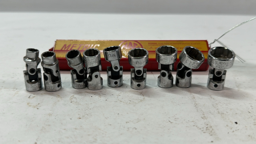 Mac 9 Piece Metric 12 Point Swivel Socket Set