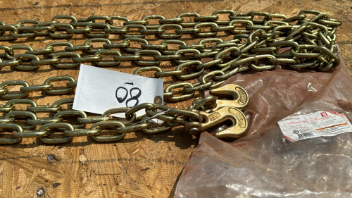 20 feet of Grade 70 - 1/4 inch chain with hooks