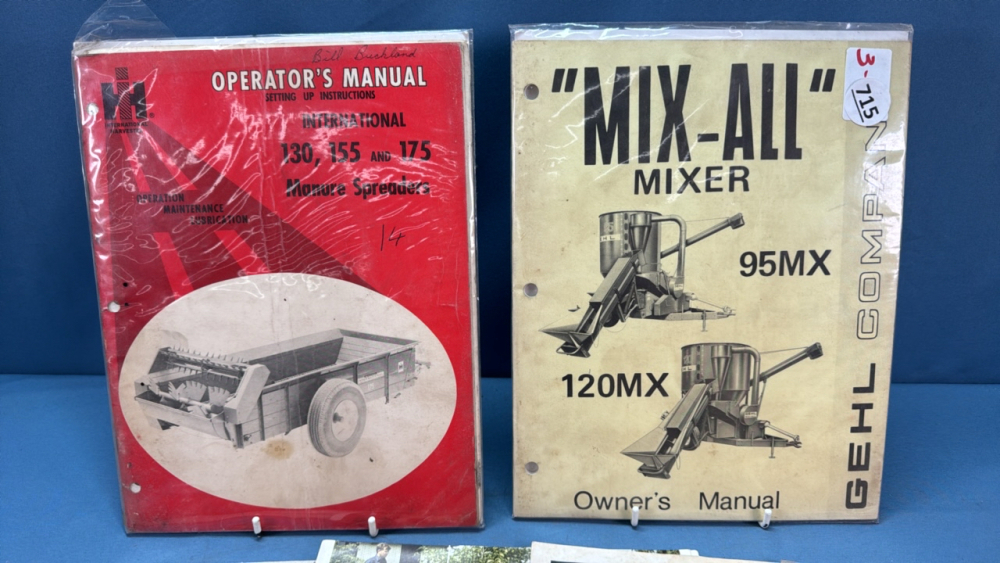 Equipment Manuals - See Notes