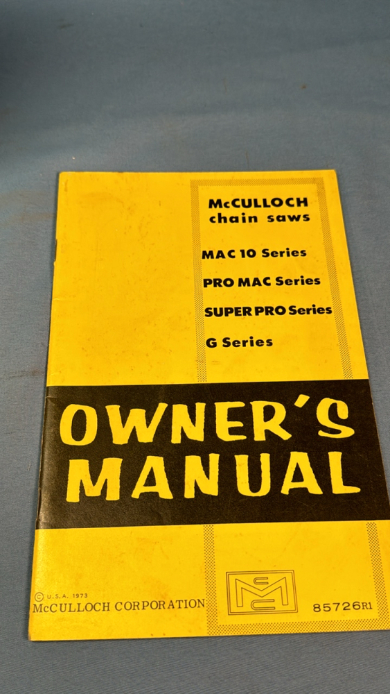 Manuals - See Notes